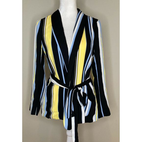 Halogen | Jackets & Coats | Nwt Halogen Belted Striped Blazer Petite S ...